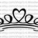 Tiara Heart/svg/girl/princess/baby Shower/birthday/svg Design/svg Cut ...