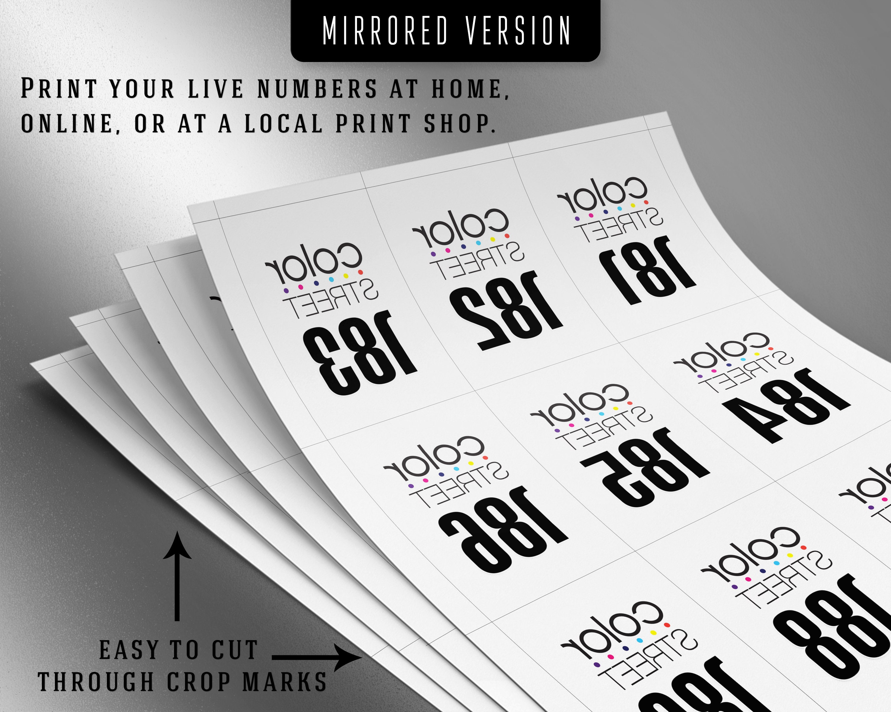 Color Street Facebook Live Numbers, Number Cards, Live Sale Tags ...