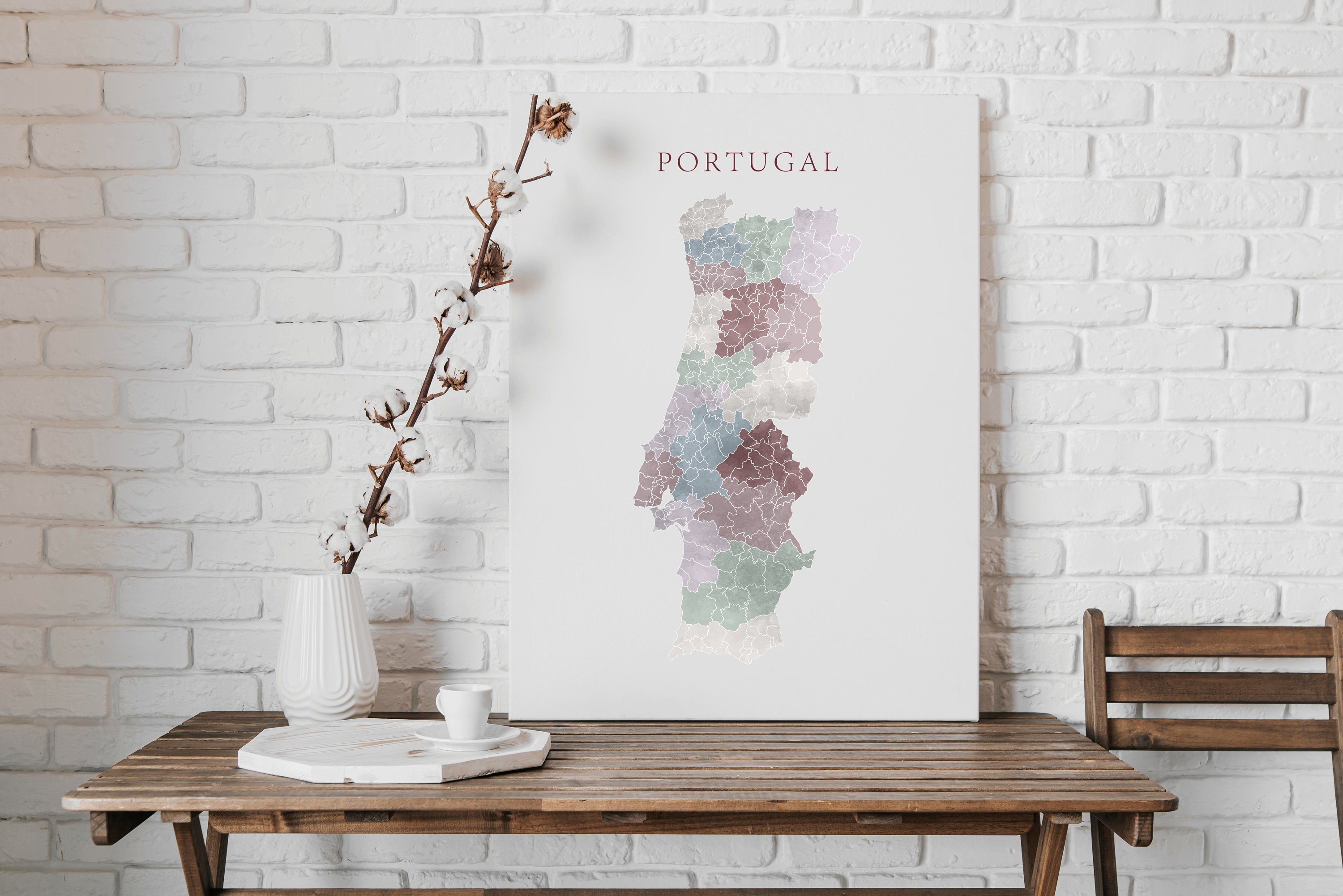 Printable Poster Portugal Map Portugal Map Poster Print Digital ...