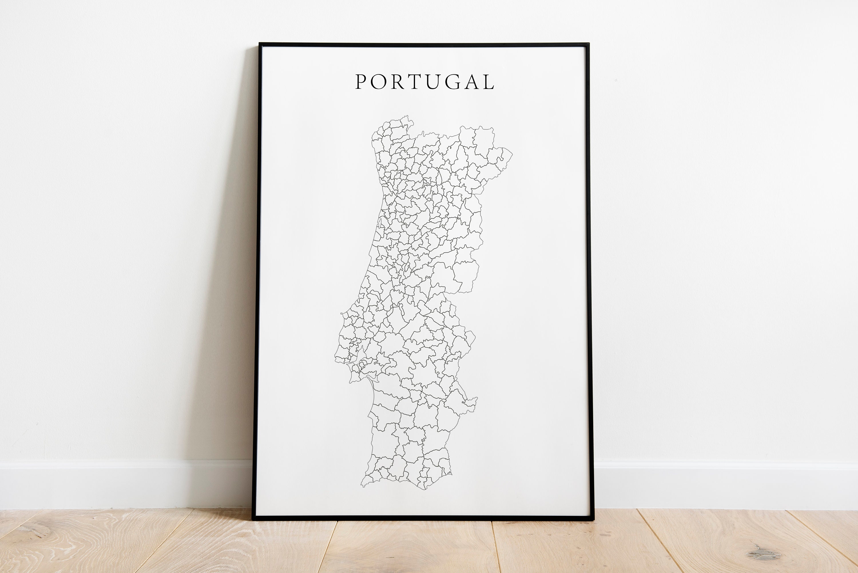 Printable Poster Portugal Map Portugal Map Poster Print Digital ...