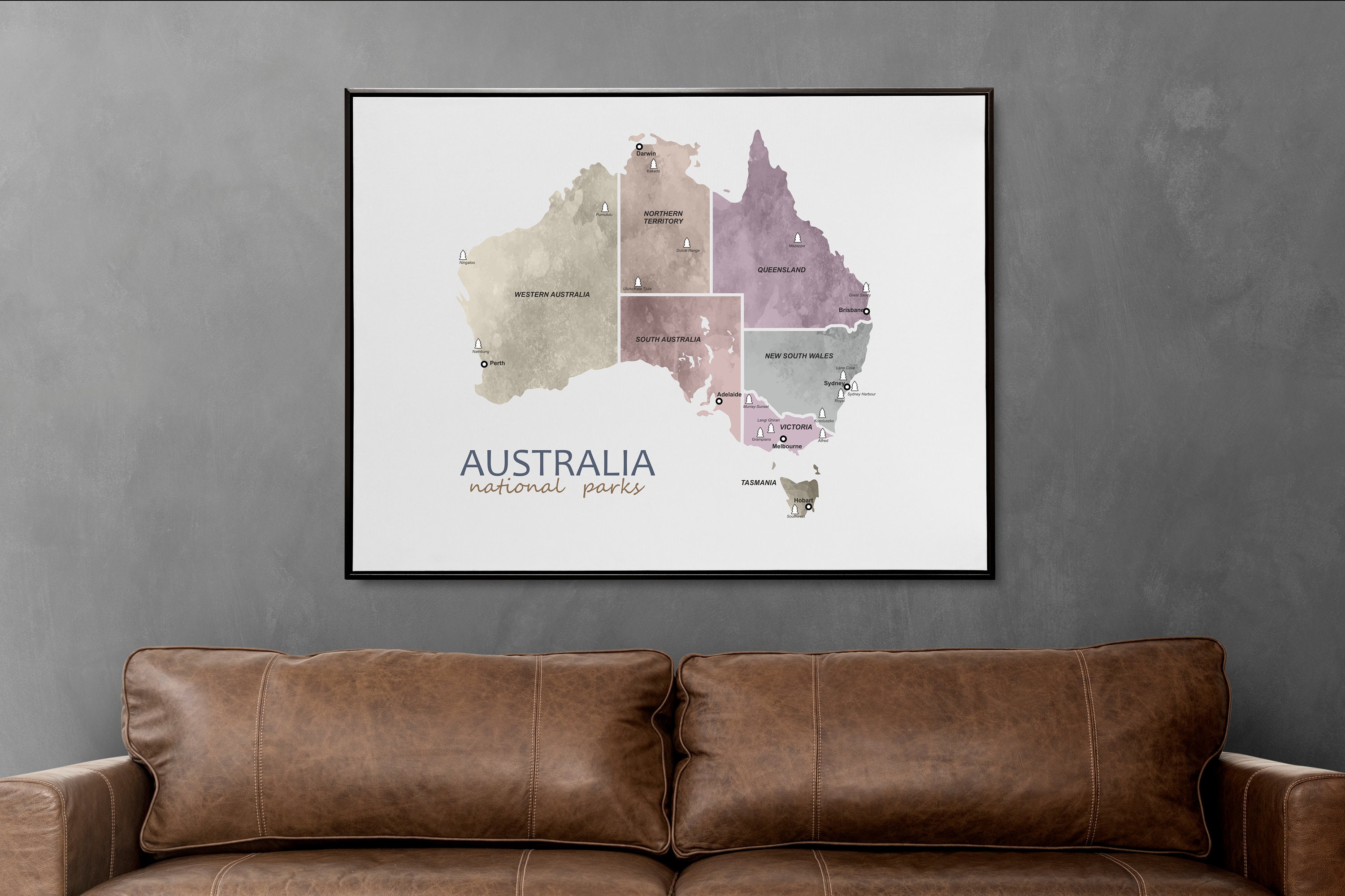 Printable Australia Map Australia Map Australia Poster Digital Download ...