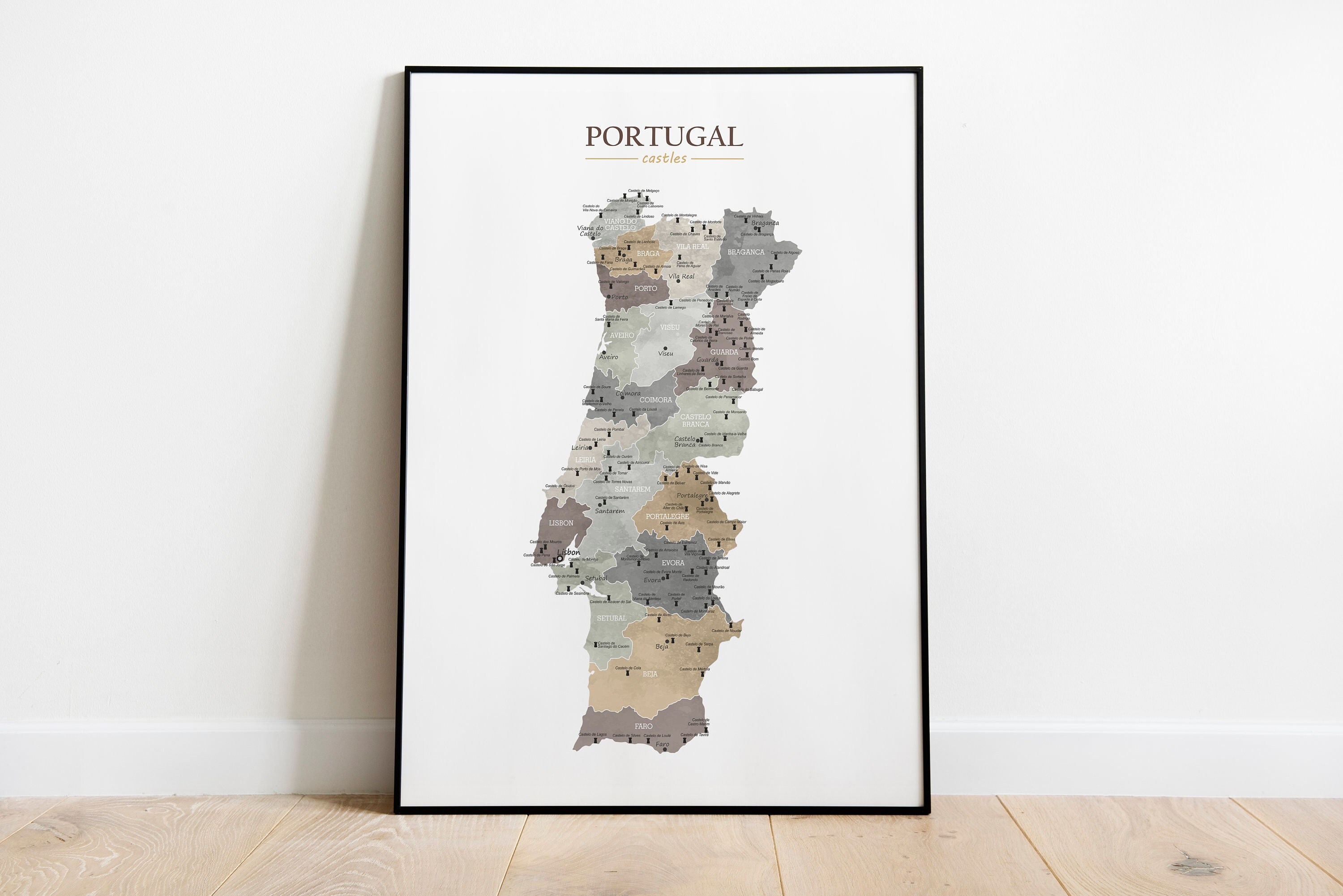 Printable Poster Portugal Map Portugal Map Poster Print Digital ...