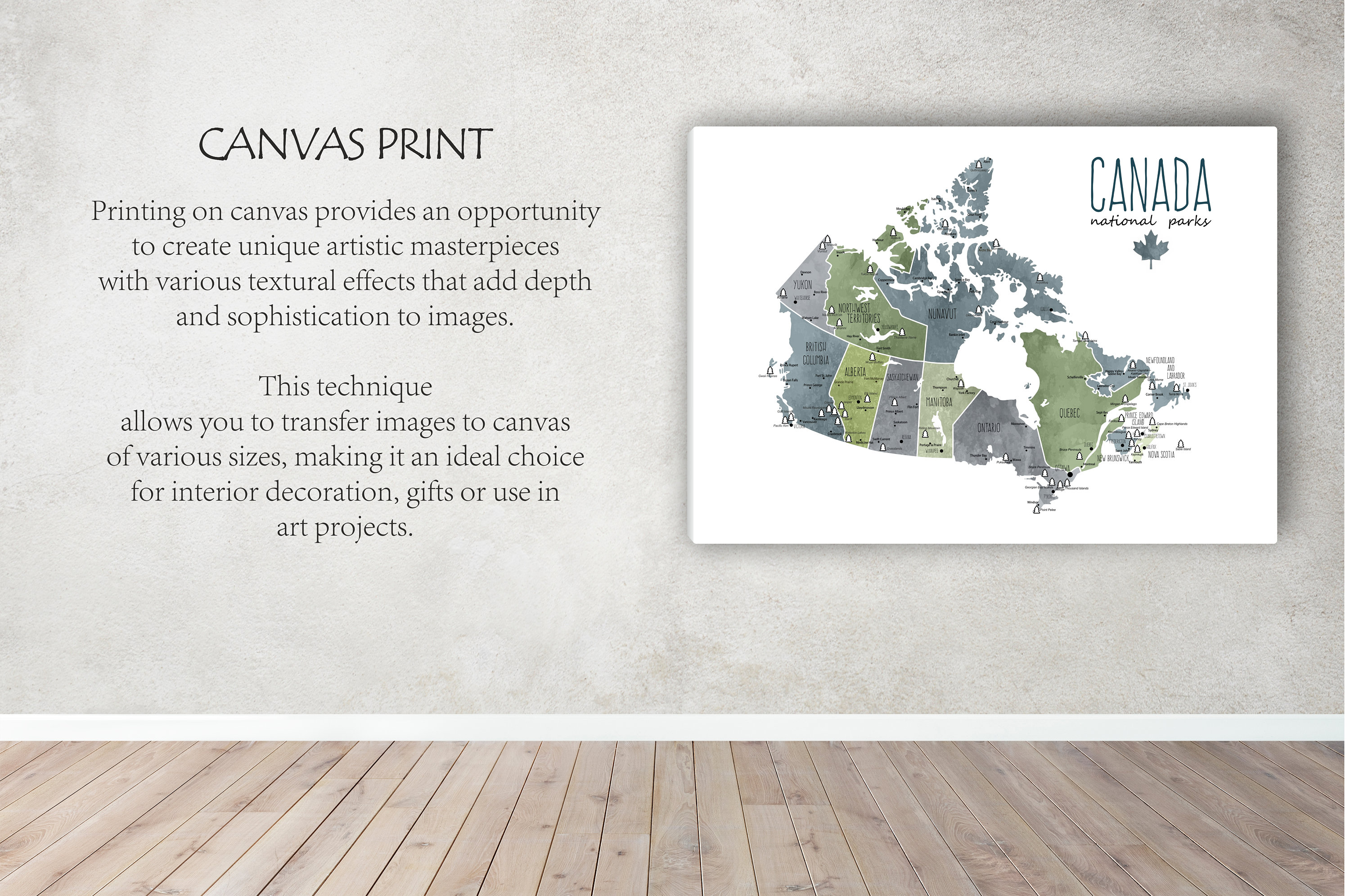 Canada Map Printable Poster Canada Map Digital Download Personalized ...