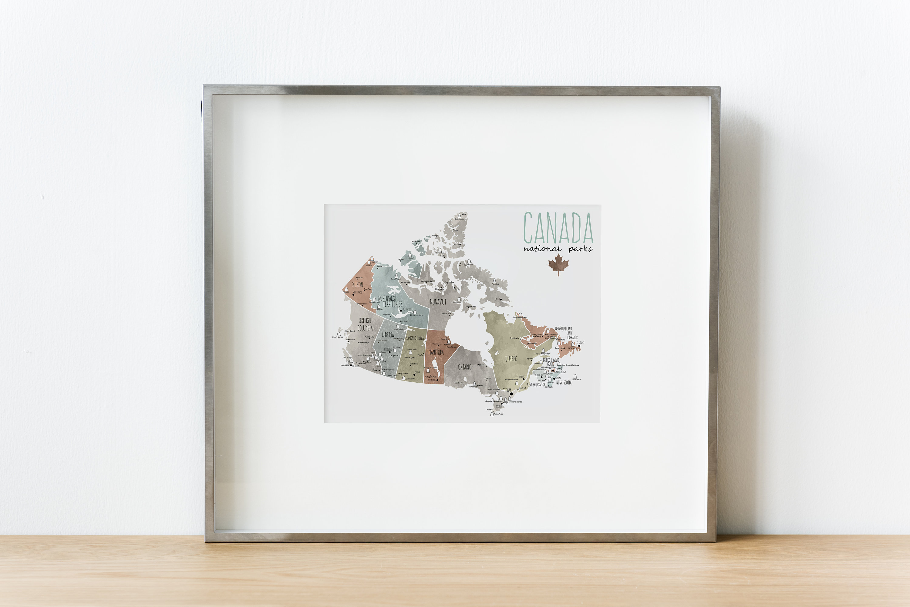 Canada Map Printable Poster Canada Map Digital Download Personalized ...