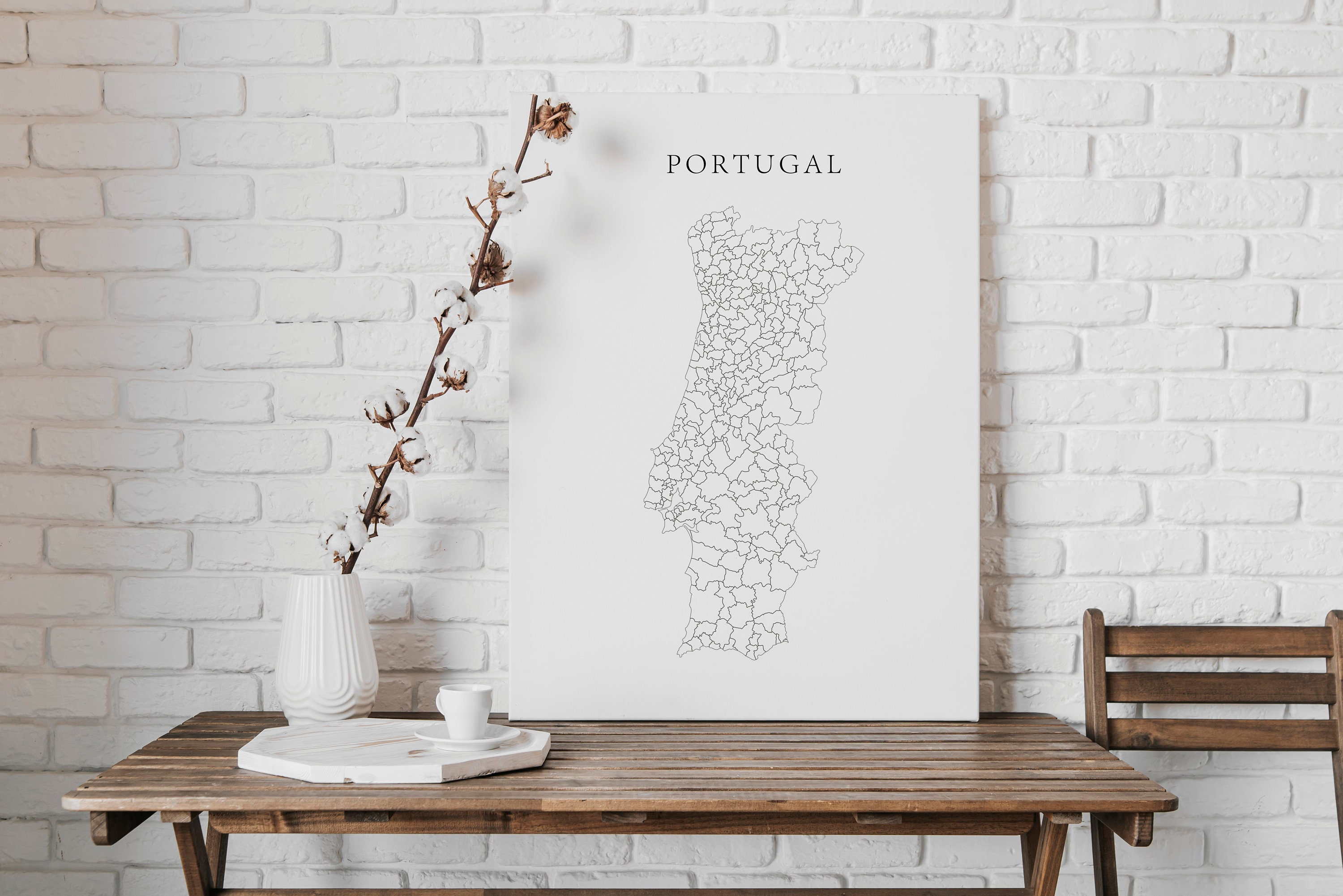 Printable Poster Portugal Map Portugal Map Poster Print Digital ...