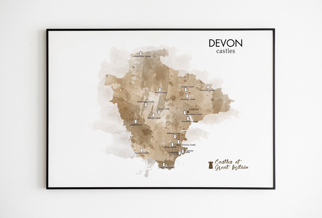Devon Map Castles Devon Castles of Greate Britain, United Kingdom Map ...