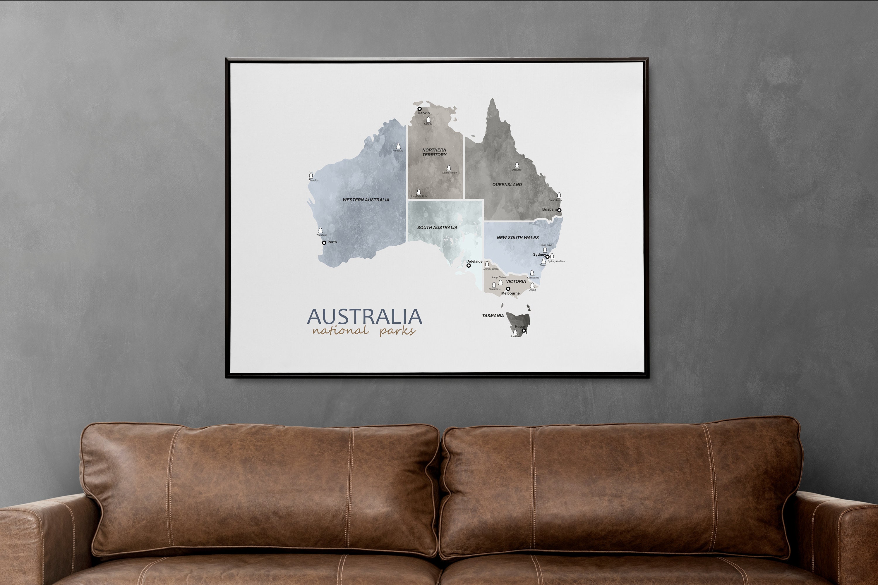Printable Australia Map Australia Map Australia Poster Digital Download ...
