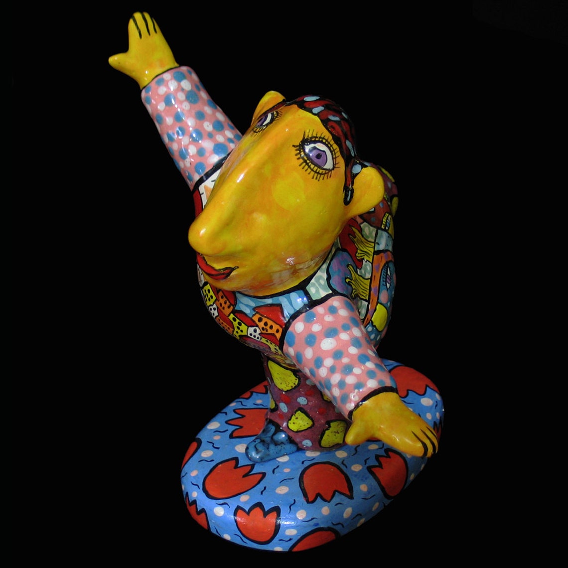 Dancing Man Ceramic Figurine Sculpnure Statue of a Man - Etsy