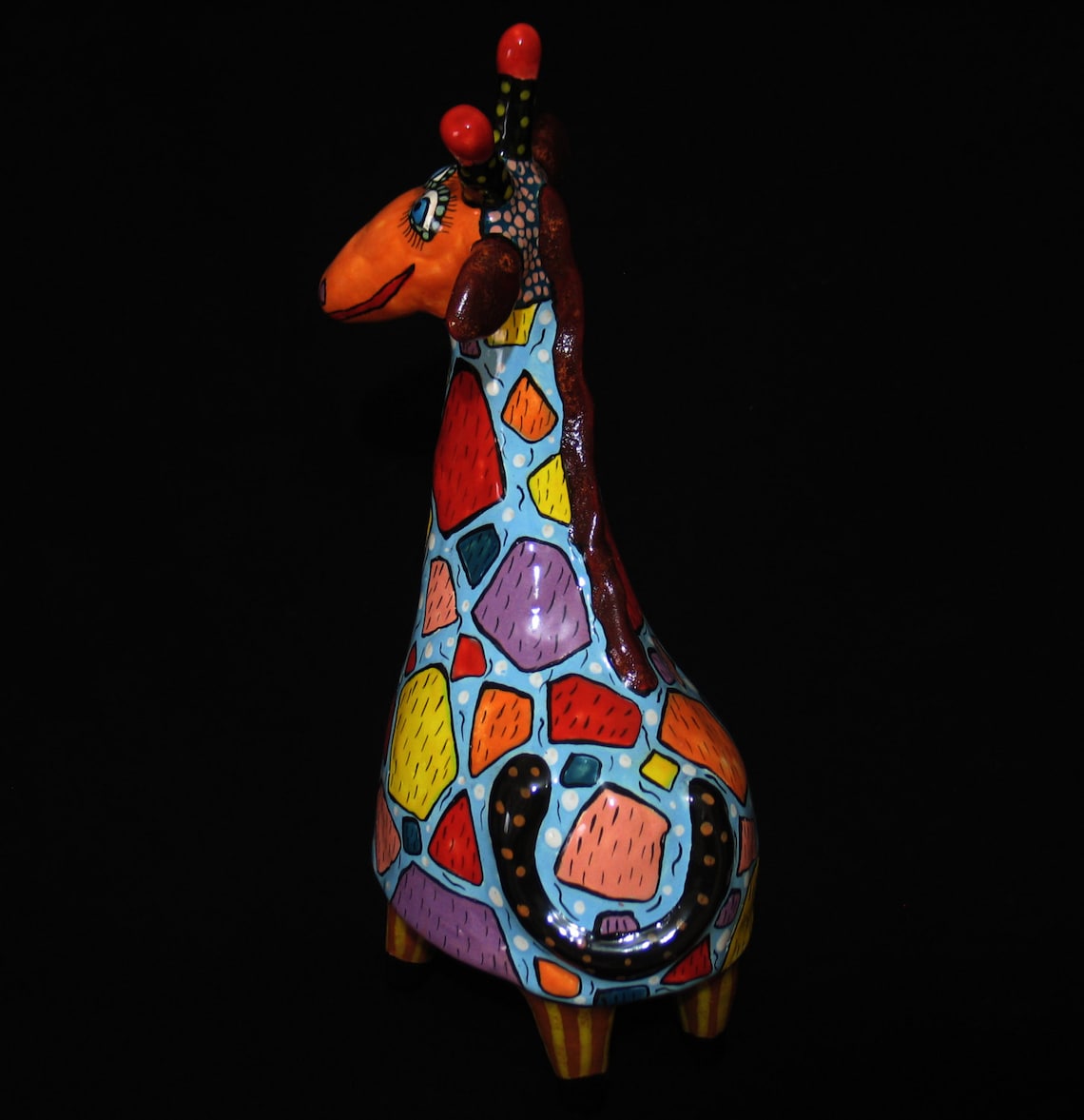 Giraffe Ceramics Sculpture African Animals Sculpture - Etsy