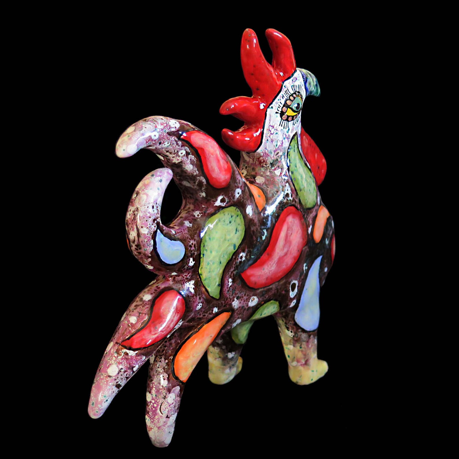 Rooster Ceramic Sculpture Gift for Lovers Bird Rooster - Etsy
