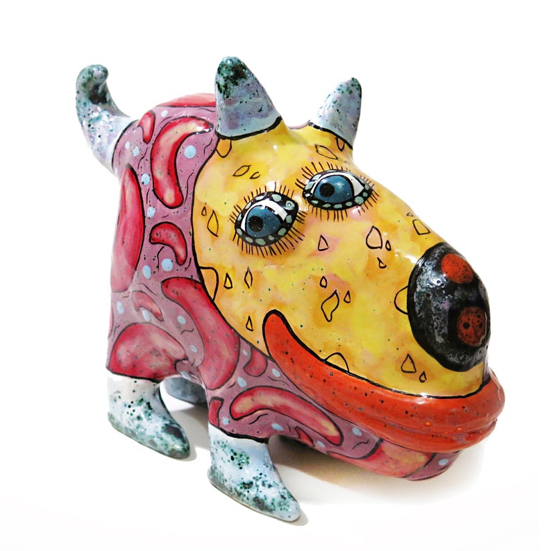 Dog Figurines Clay Ceramic Art, Little Dog, Puppy Ceramic, Clay ...