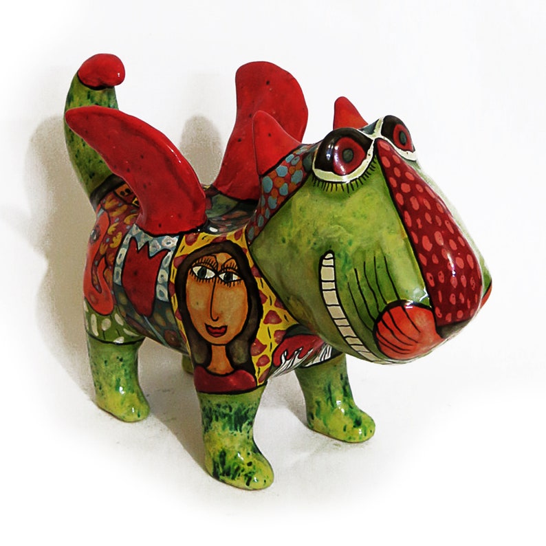 Winged Cat Sculpture Mythical Creature Flying Cat-dragon - Etsy