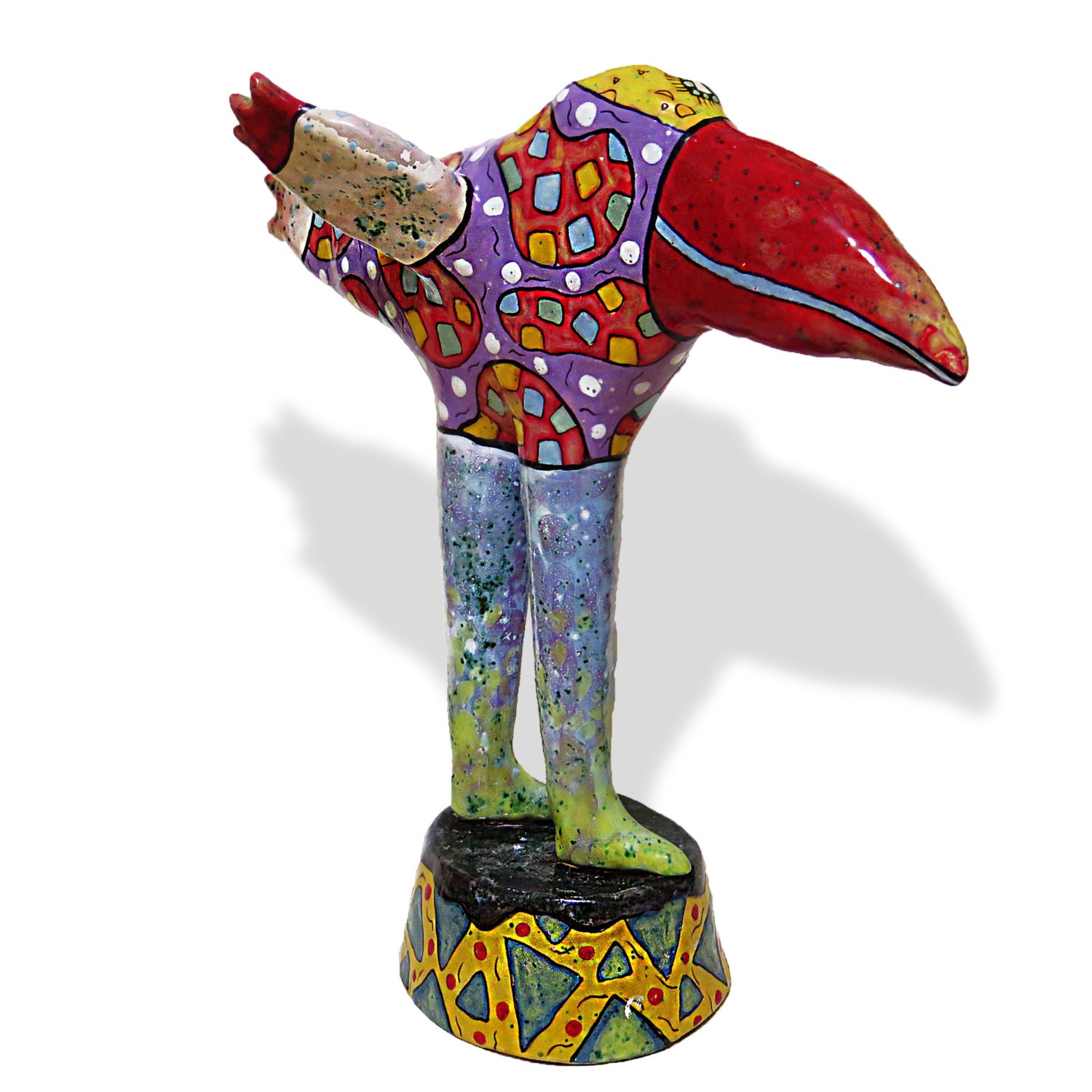 Ceramic Crow, Bird Figurine, Best Gift Idea, Big Bird, Big Crow ...