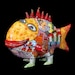 Large Majolica Ceramic Fish Sculpture, Painted Figurine - Etsy