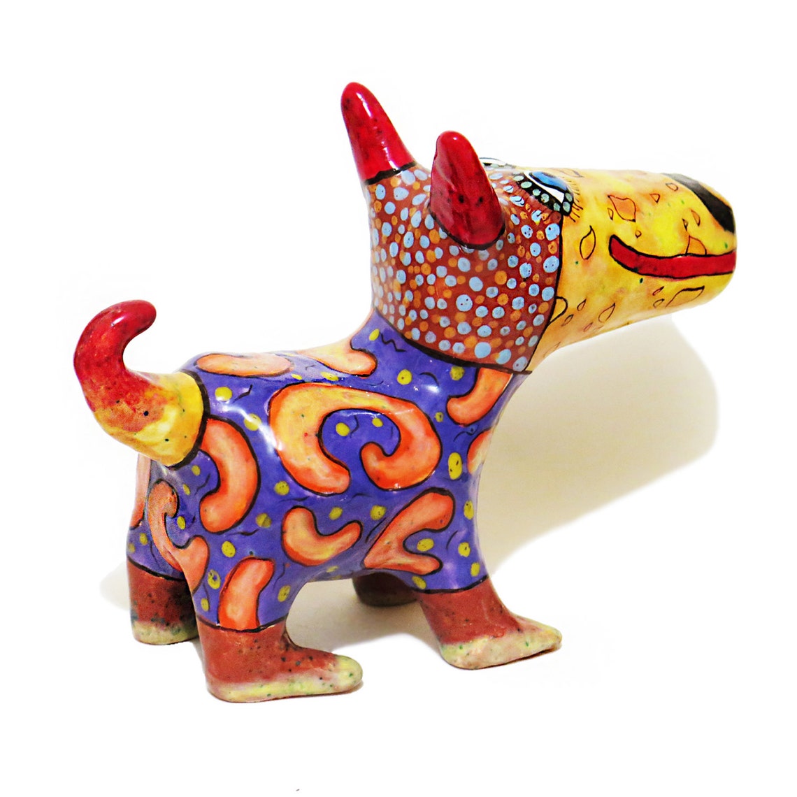 Clay Dog Ceramic Dog Little Dog Dog Figurines Puppy - Etsy