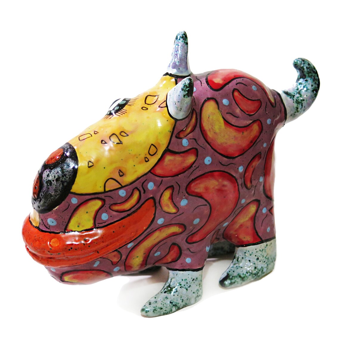 Dog Figurines Clay Ceramic Art, Little Dog, Puppy Ceramic, Clay ...