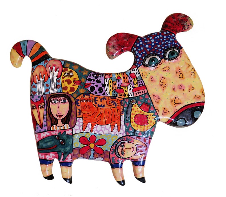 Dog Ceramic Panels Dog Art Clay Dog Pet Sculpture Gifts - Etsy