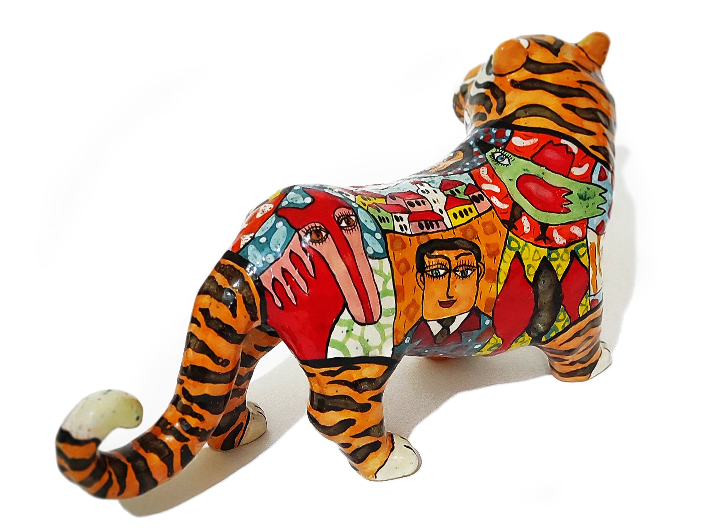 Tiger Figurine Ceramic Sculpture Custom Tiger Figurine - Etsy