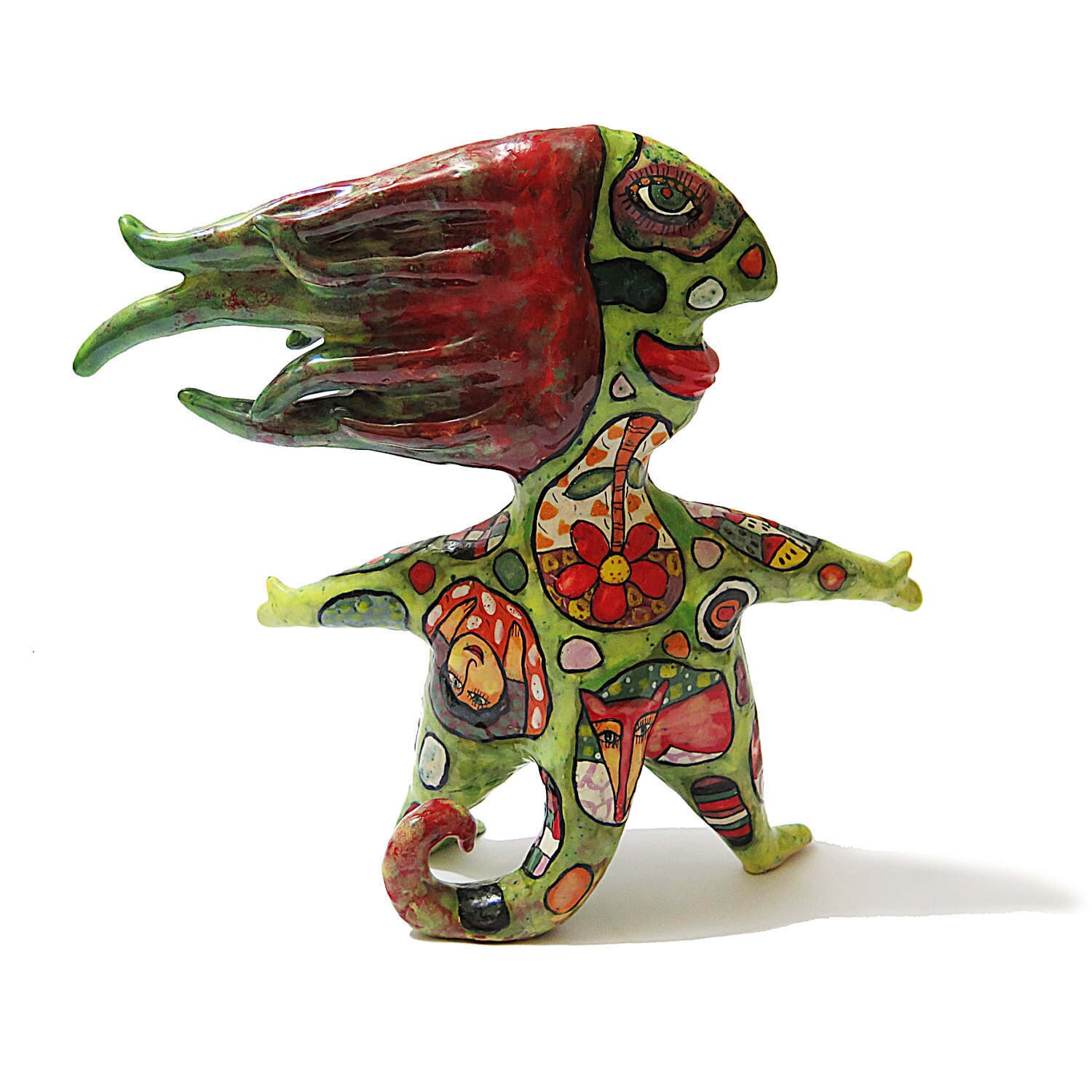 Prometheus Ceramic Sculpture Spirit of Fire Forest Spirit - Etsy