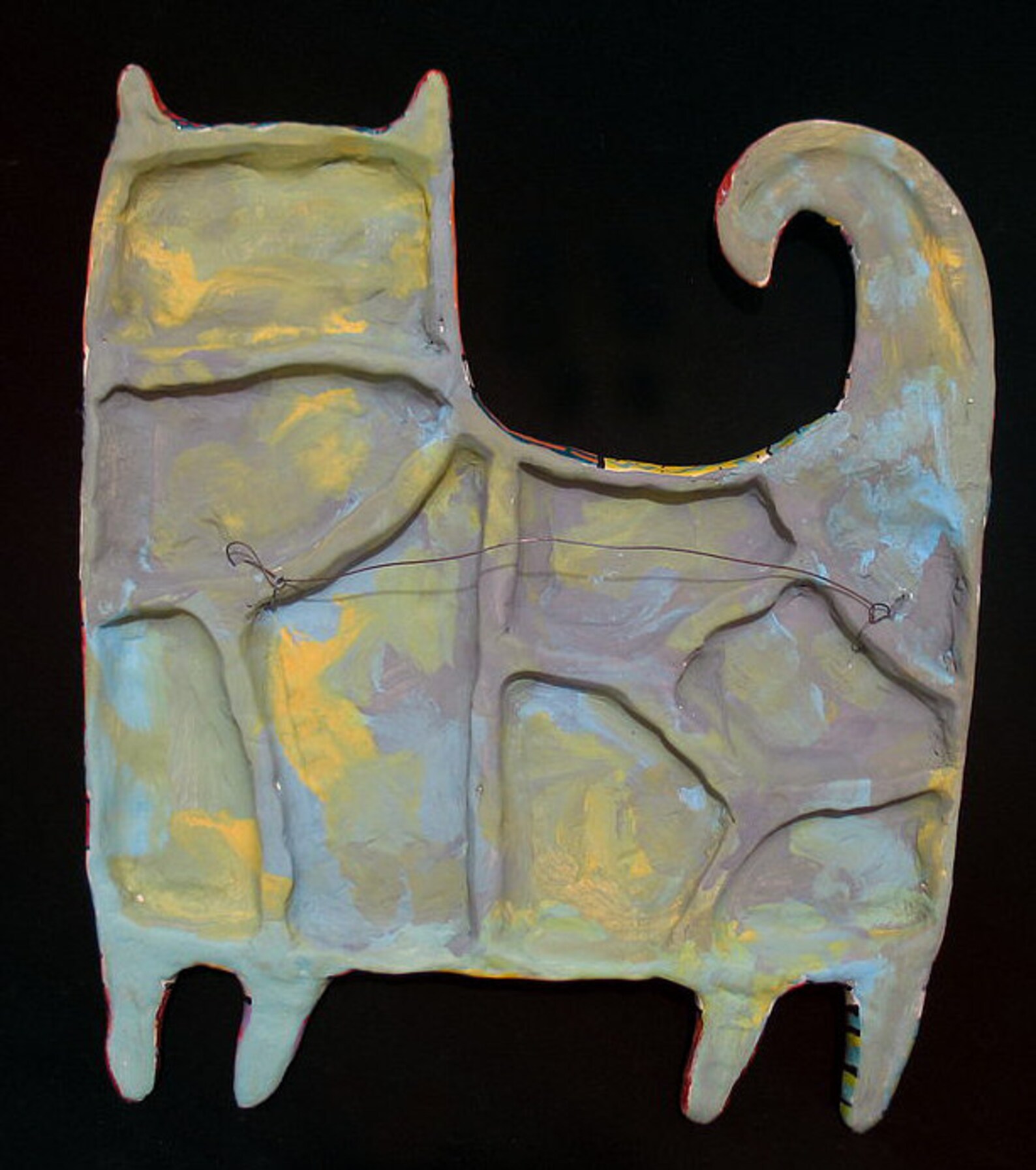 Cat Ceramic Panels, Cat Ceramic Sculpture, Large Cat Ceramic Wall ...