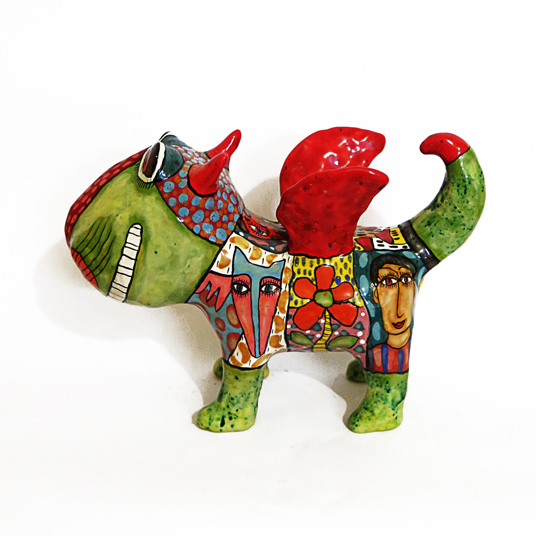 Winged Cat Sculpture Mythical Creature Flying Cat-dragon - Etsy