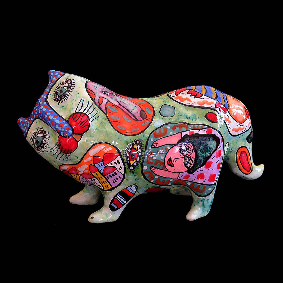 Cat Ceramic Sculpture, Gift for Cats Lover, Cat Sculpture, Ceramic Cat ...