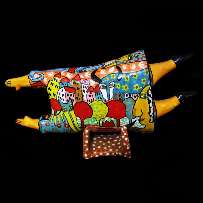 Ceramic Sculpture Flying, Levitating, Flier, Statue of Man, Human ...