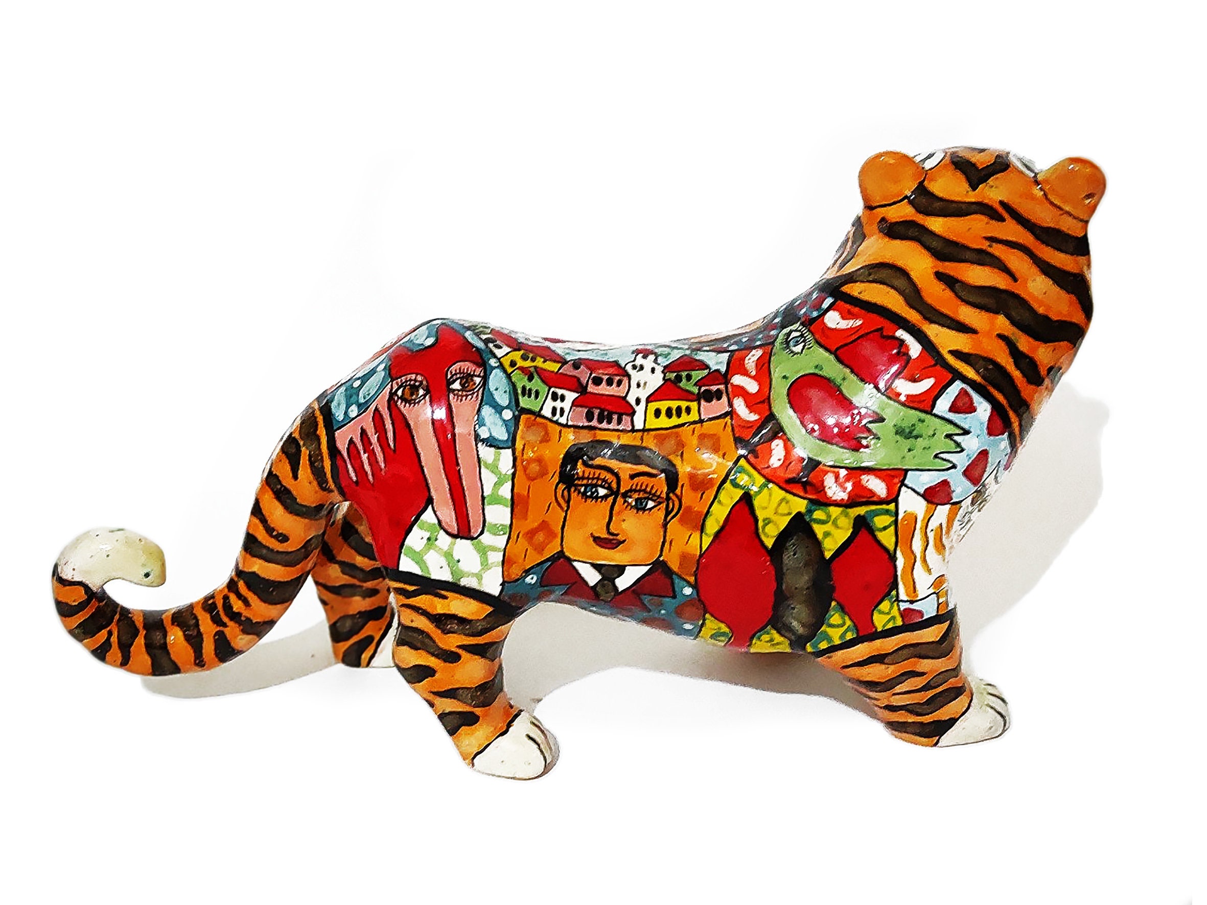 Tiger Figurine Ceramic Sculpture Custom Tiger Figurine - Etsy