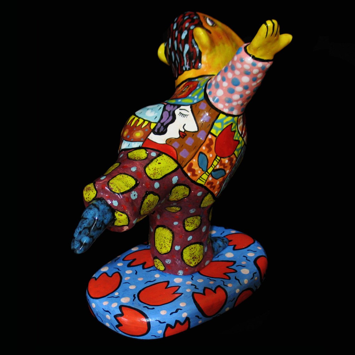 Dancing Man Ceramic Figurine Sculpnure Statue of a Man - Etsy