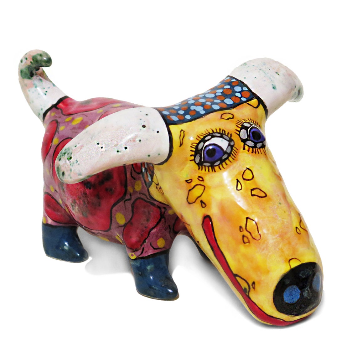 Pet Dog Ceramic Sculpture Dog Figurines Clay Dog Clay - Etsy