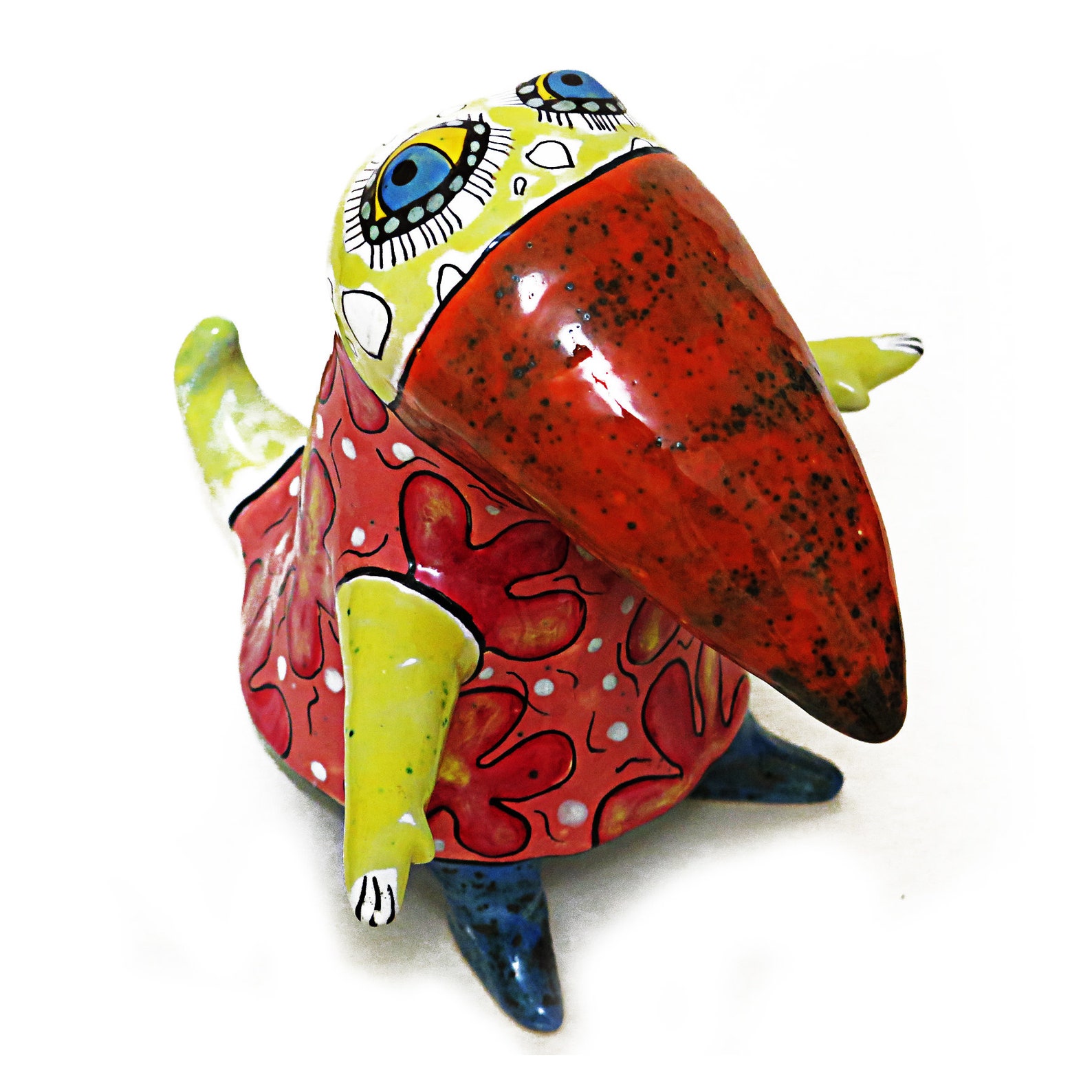 Crow Ceramic Ceramic Raven Bird Bird Sculpture Pottery - Etsy