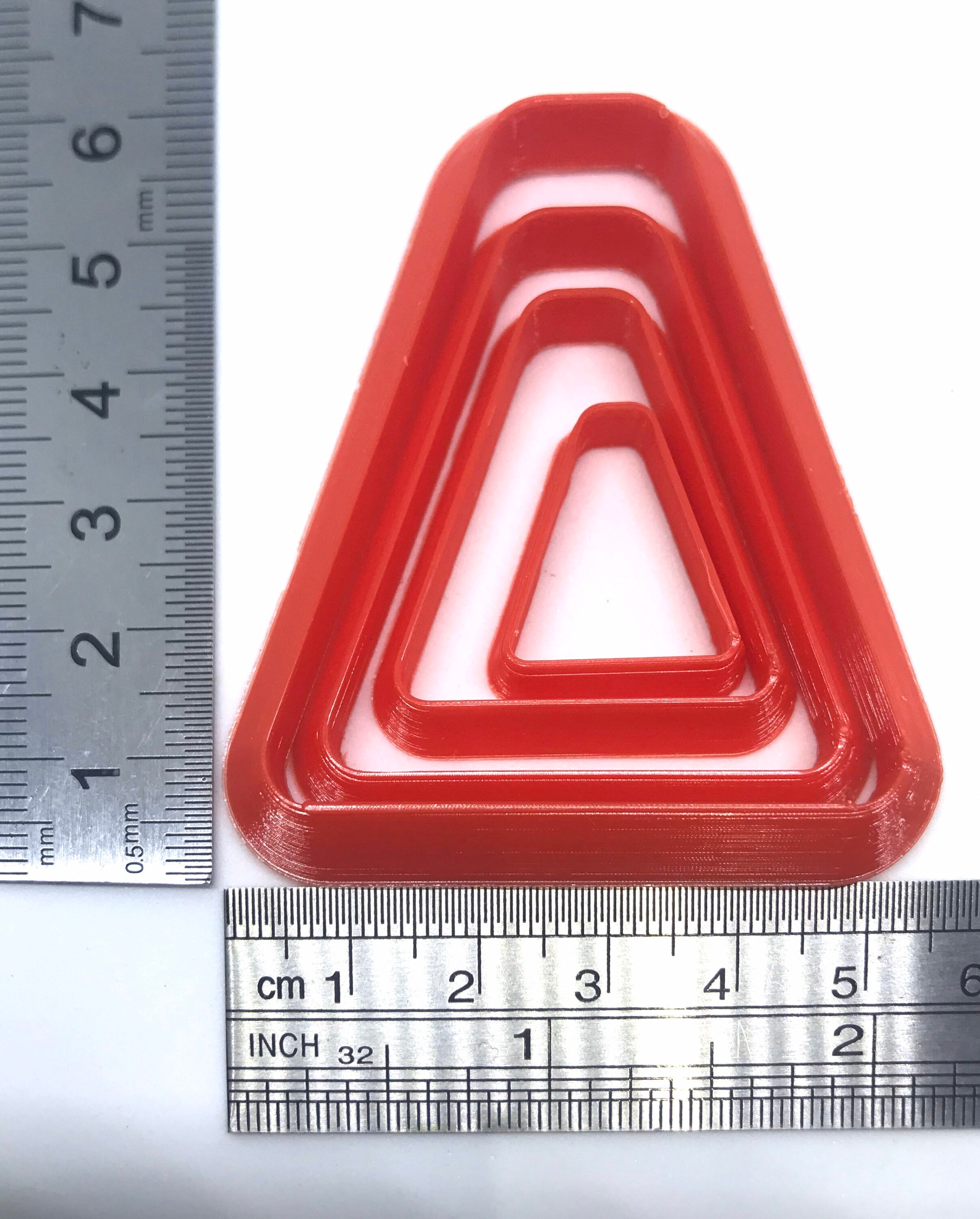 Polymer Clay Shape Cutters triangle Mk II ROUNDED | Etsy Australia