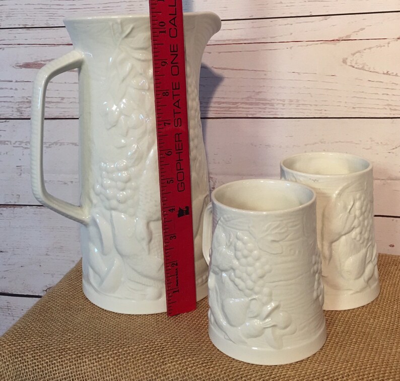 White Pontesa Ironstone Made in Spain-china Moda Pitcher & - Etsy