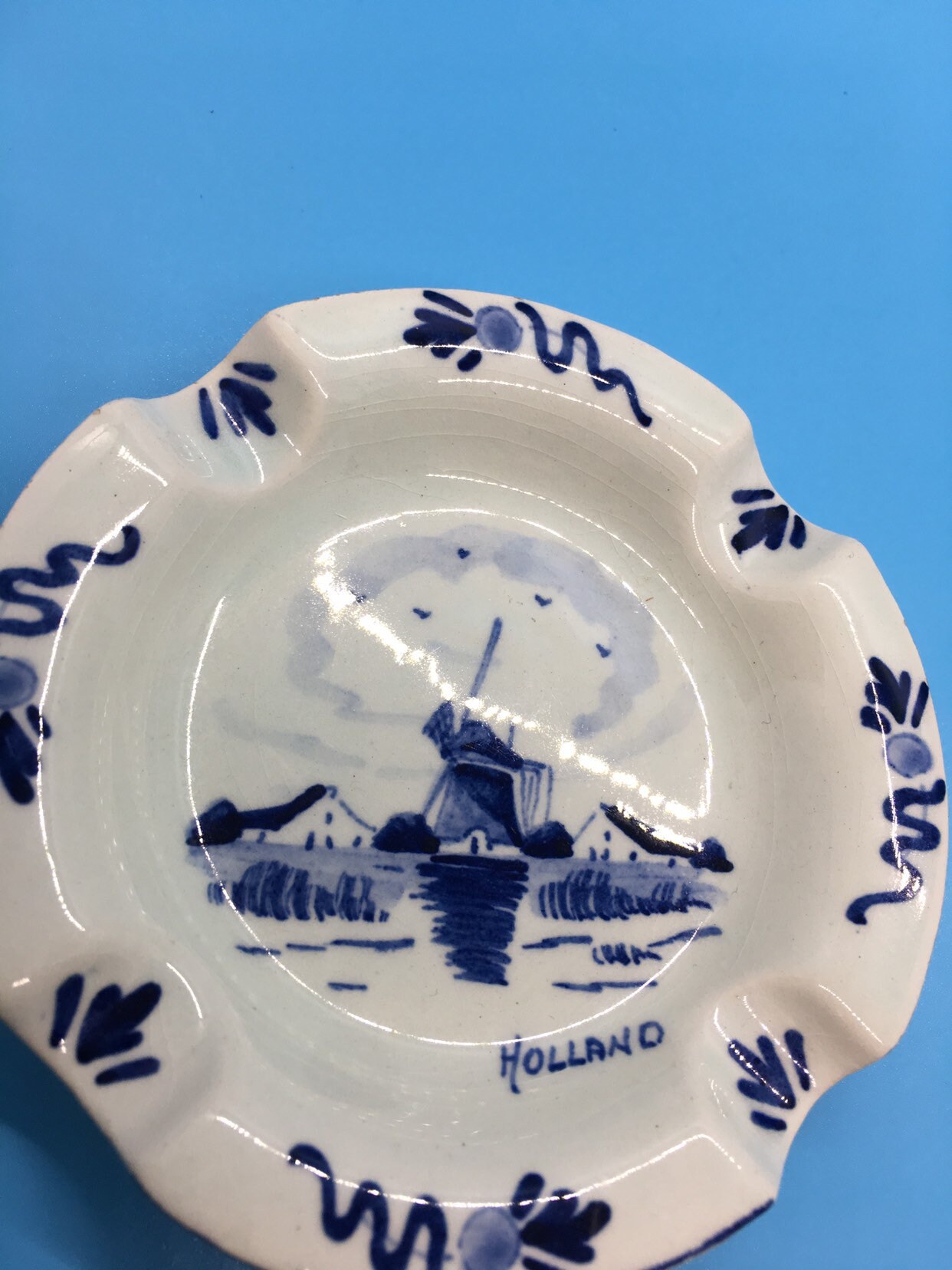 Delft Blue Holland Ashtray & Butter Pat Vintage | Etsy