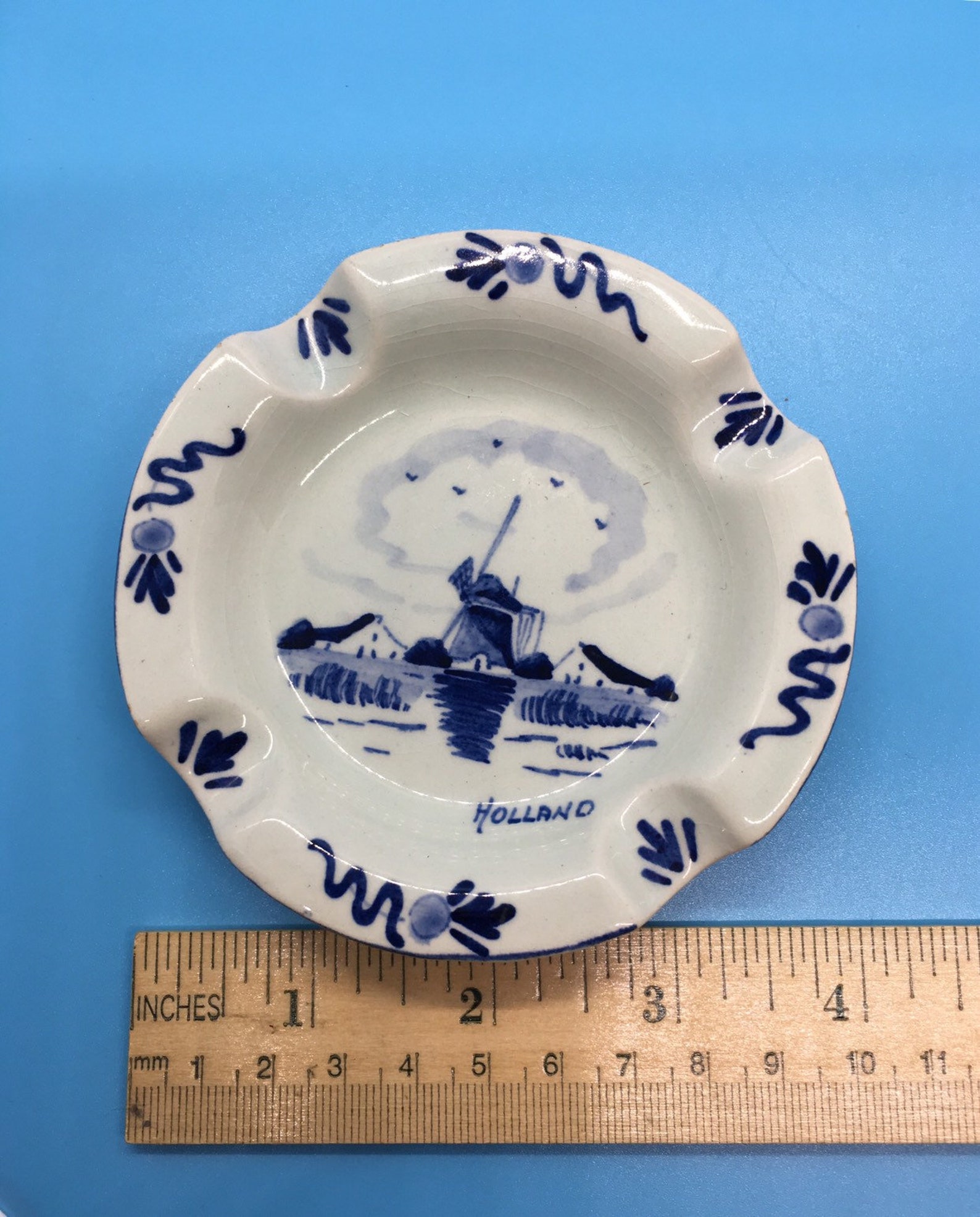 Delft Blue Holland Ashtray & Butter Pat Vintage | Etsy