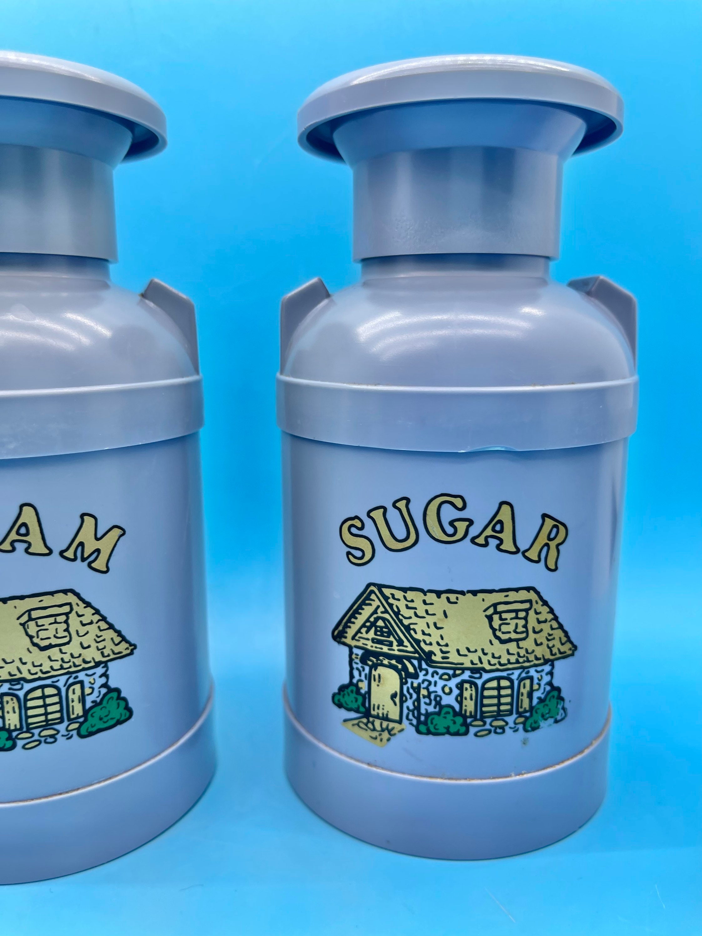 Vintage Milk Can Style Salt & Pepper Shakers and Sugar and - Etsy