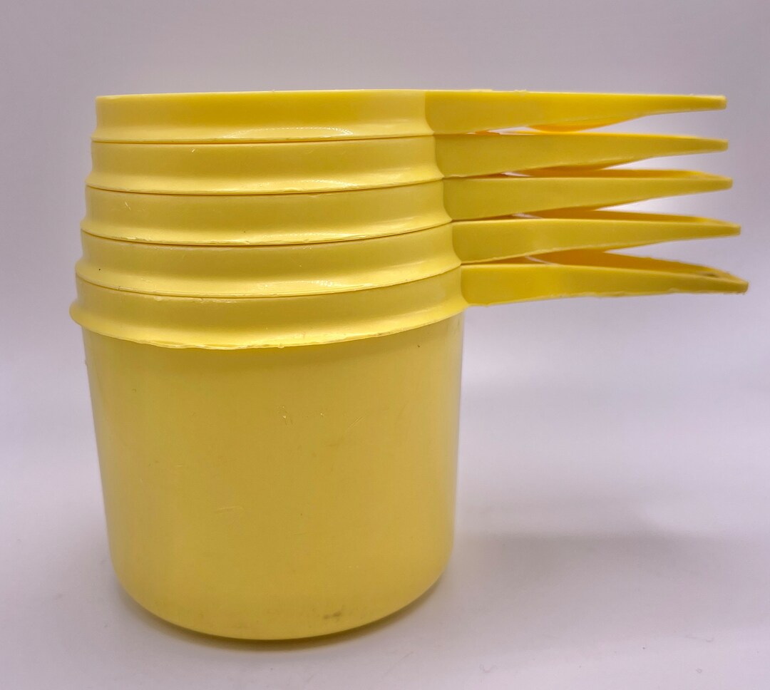 Vintage Tupperware Measuring Cups Set Yellow 1970s Cooking - Etsy