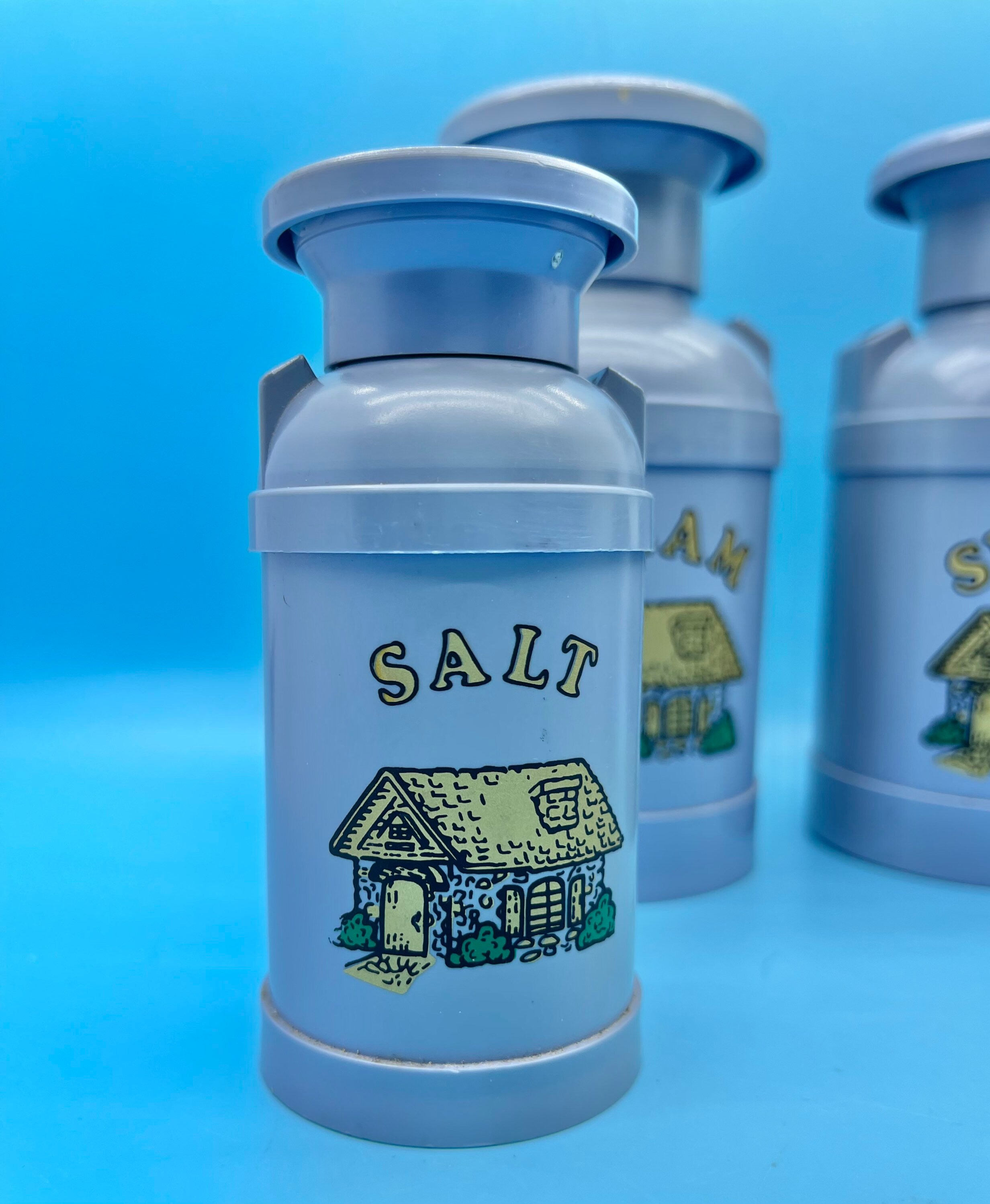 Vintage Milk Can Style Salt & Pepper Shakers and Sugar and - Etsy