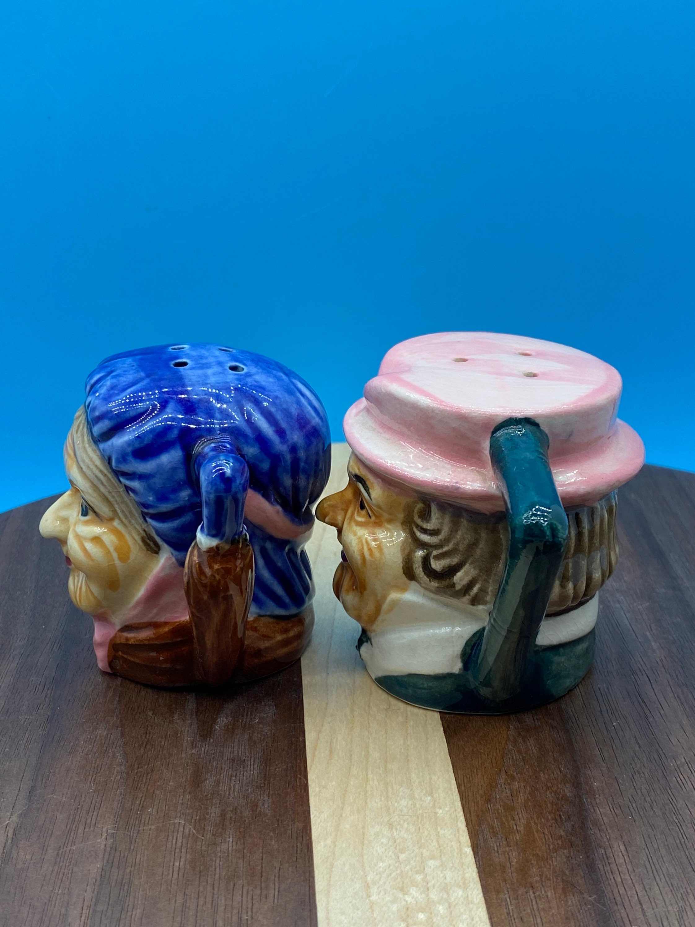 Old Lady Old Man Vintage Toby Jug Style Salt and Pepper Shakers - Etsy