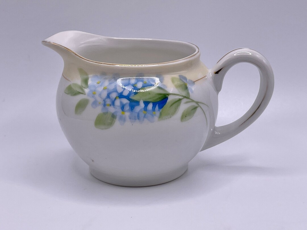 Noritake Chikaramachi Porcelain Creamer Forget-me-not Pattern | Blue ...