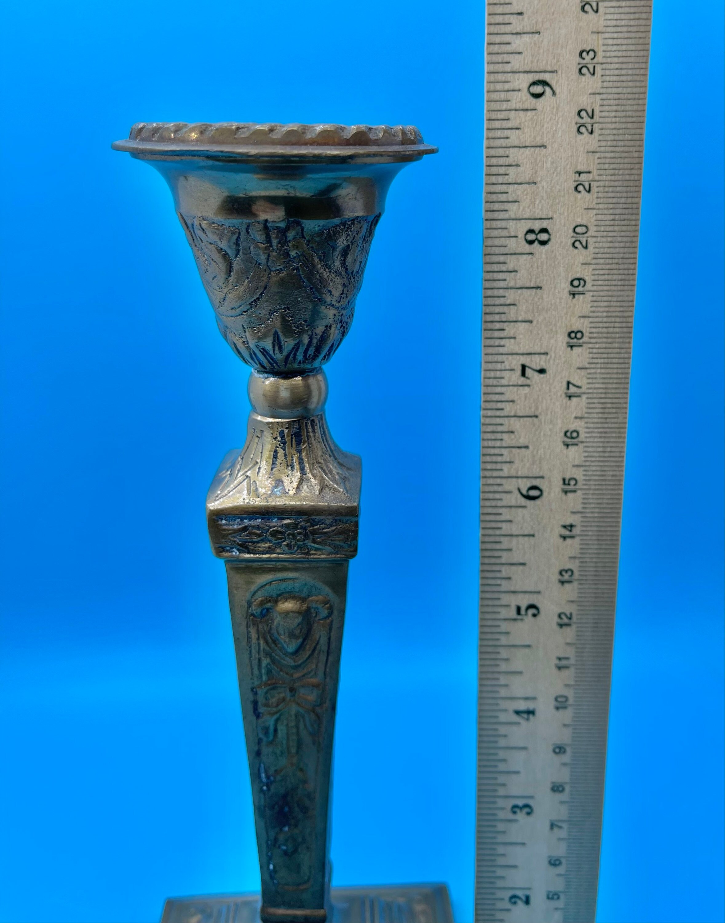 Vintage Brass Candlestick Made in India | Etsy