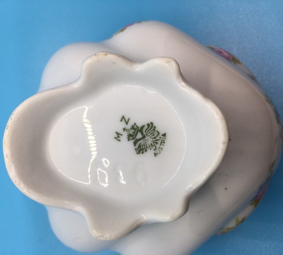 Mz Austria MZ Austria Oblong China Dish With Hand Painted Roses And