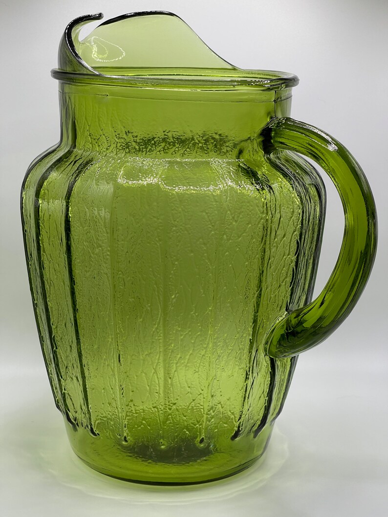 Vintage Anchor Hocking Sprucewood Avocado Green Water Pitcher - Etsy