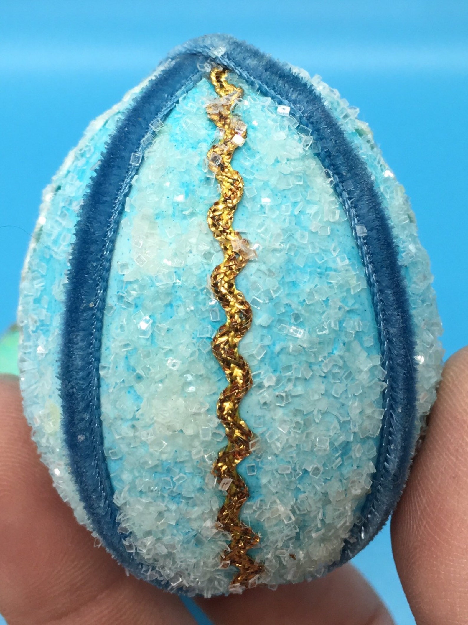 Handmade Easter Eggs-vintage-glitter /ric Rac-set of 4 - Etsy
