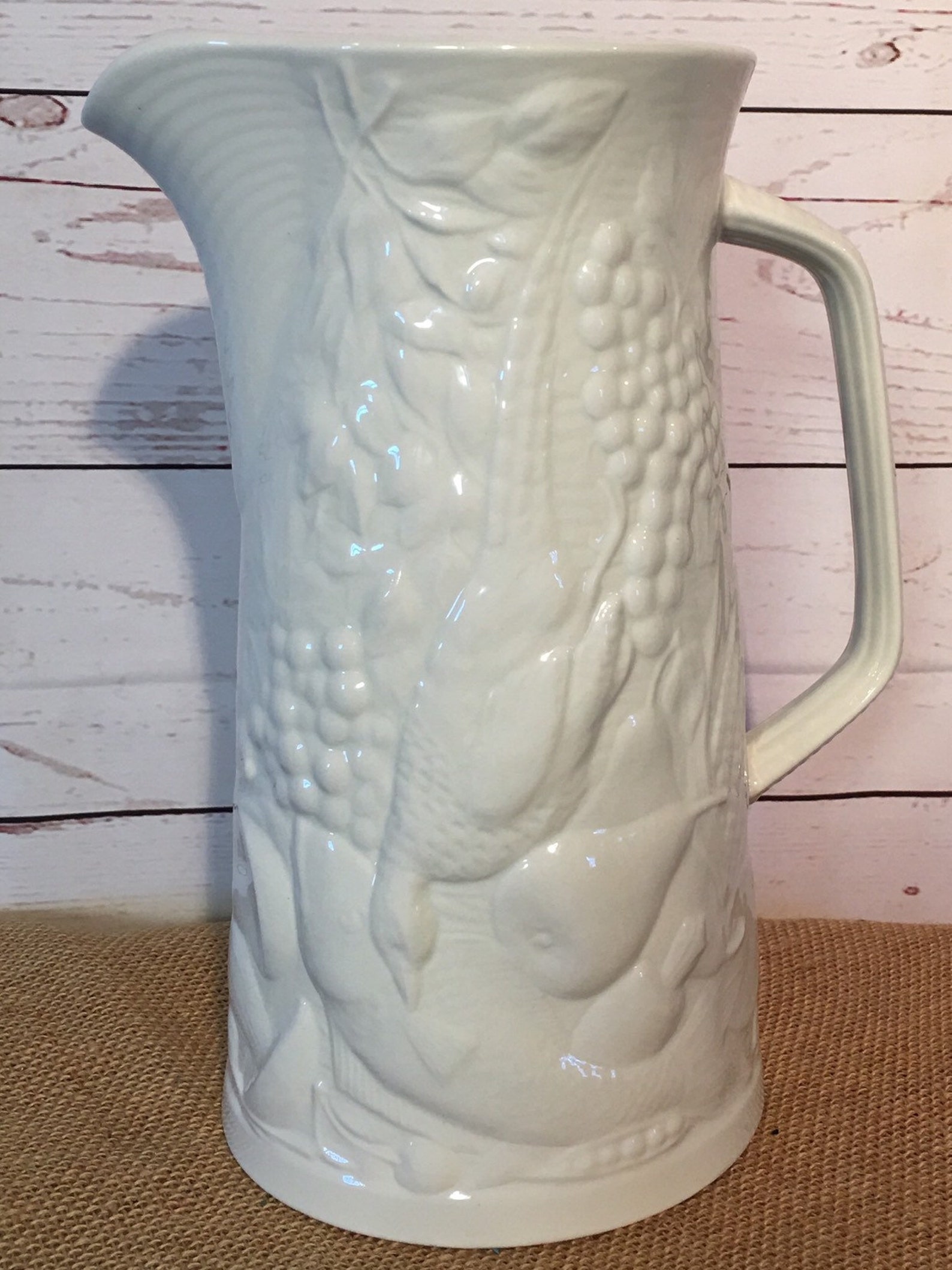 White Pontesa Ironstone Made in Spain-china Moda Pitcher & - Etsy