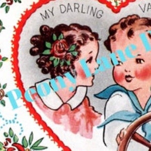 Digital Download Vintage Valentine My Darling Valentine Clip Art - Etsy