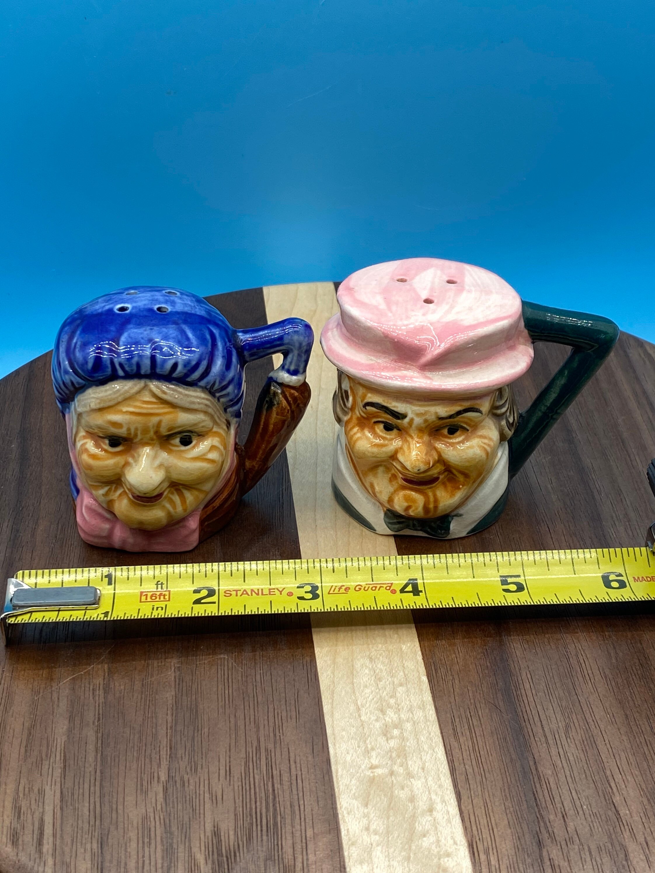 Old Lady Old Man Vintage Toby Jug Style Salt and Pepper - Etsy