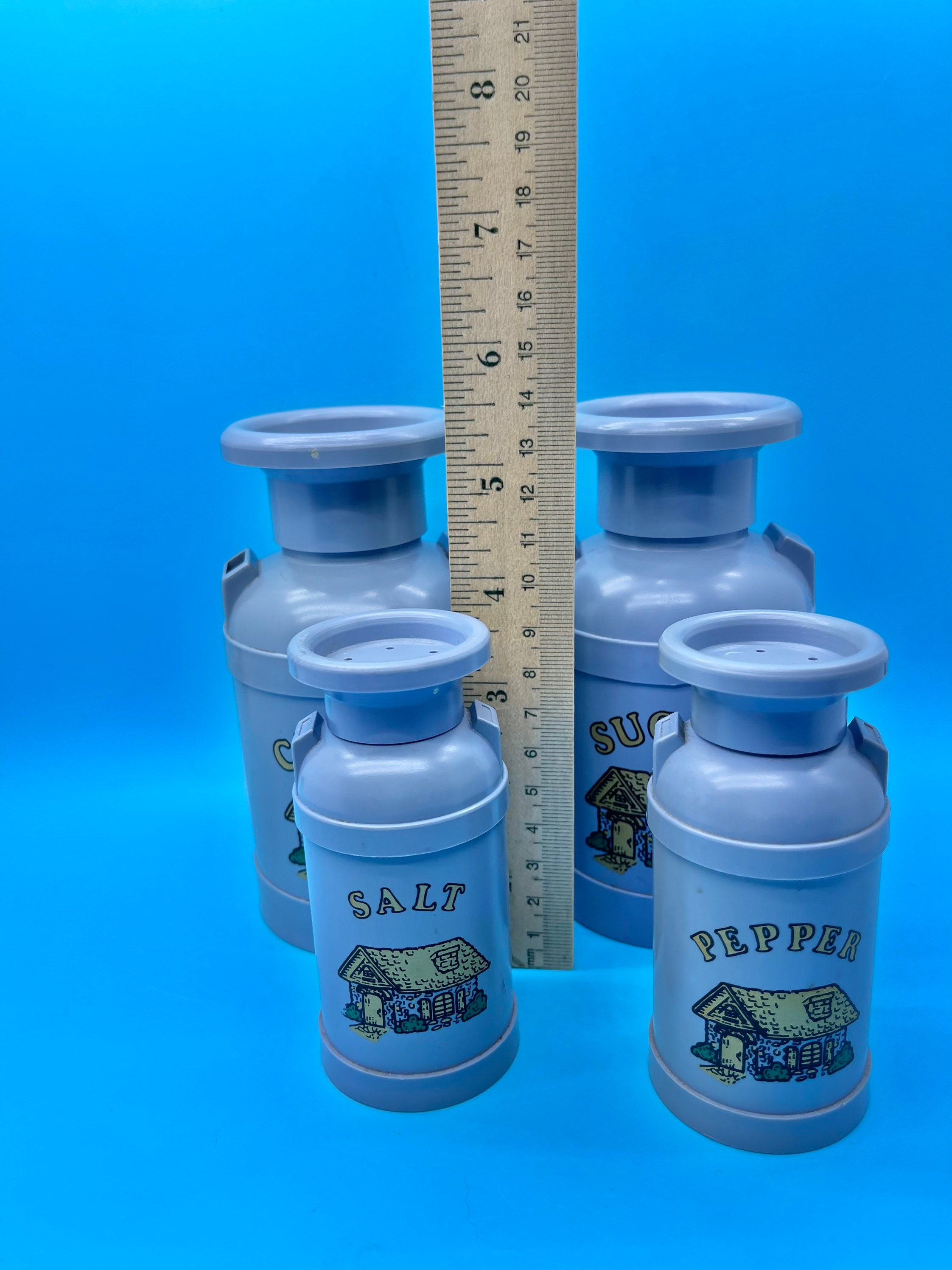 Vintage Milk Can Style Salt & Pepper Shakers and Sugar and - Etsy