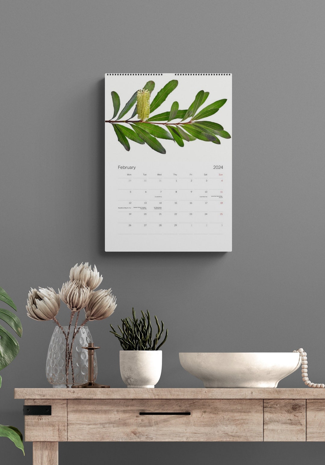 2024 Australian Flora Calendar A4 12 Month Flip Page Ready to Hang ...
