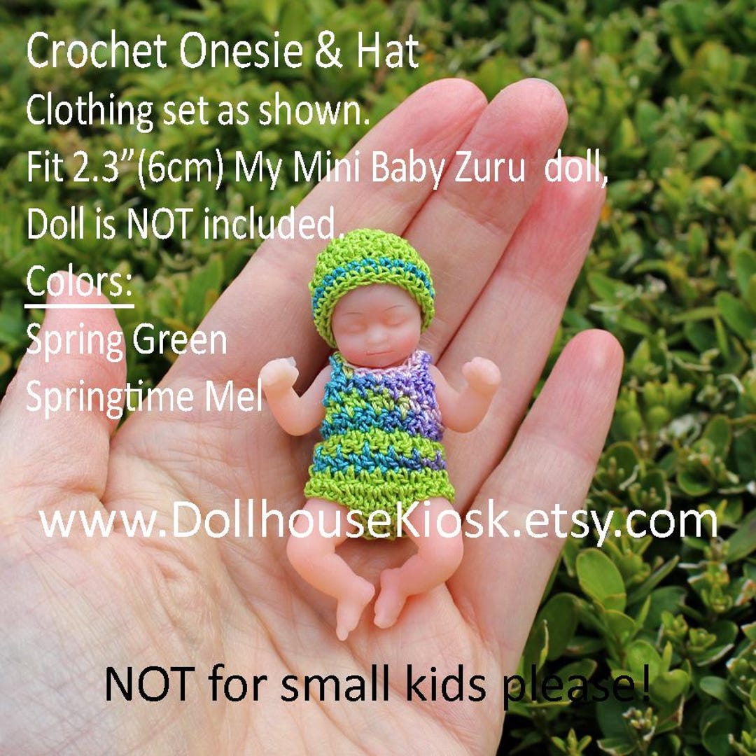 Clothes Set for Baby Doll – Crochet Onesie & Hat – Set as Shown – Fits ...